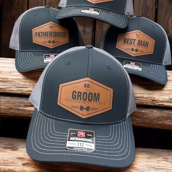 Groomsmen Hat / Custom Groom Trucker Cap / Father of the Bride Hat / W ...